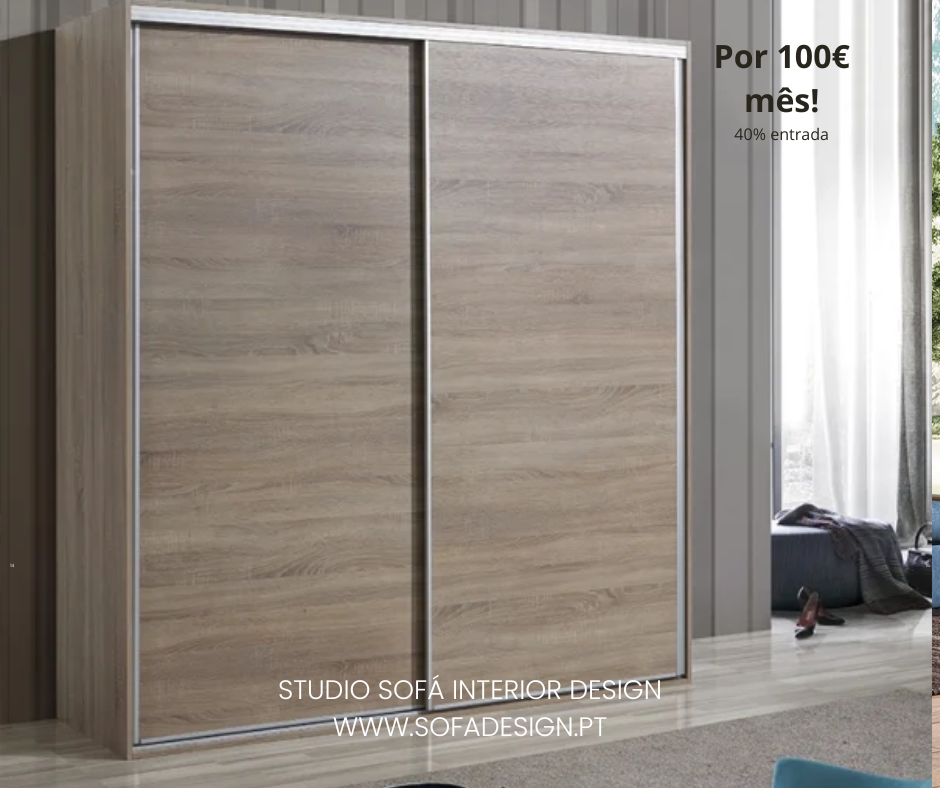 ROUPEIRO NICE - PORTAS DE CORRER COM PERFIL EM ALUMINIU :: Studio Sofá Interior Design